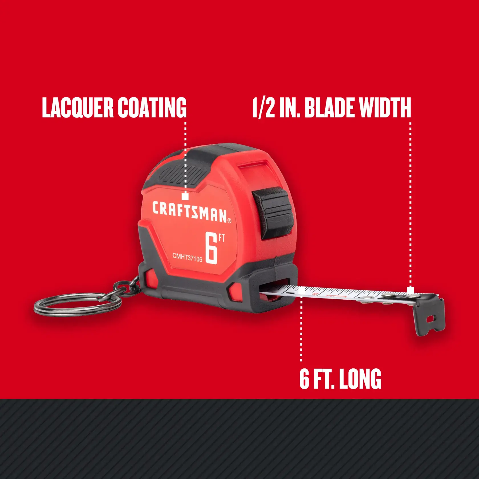 CRAFTSMAN 6 ft. Keychain Tape Measure