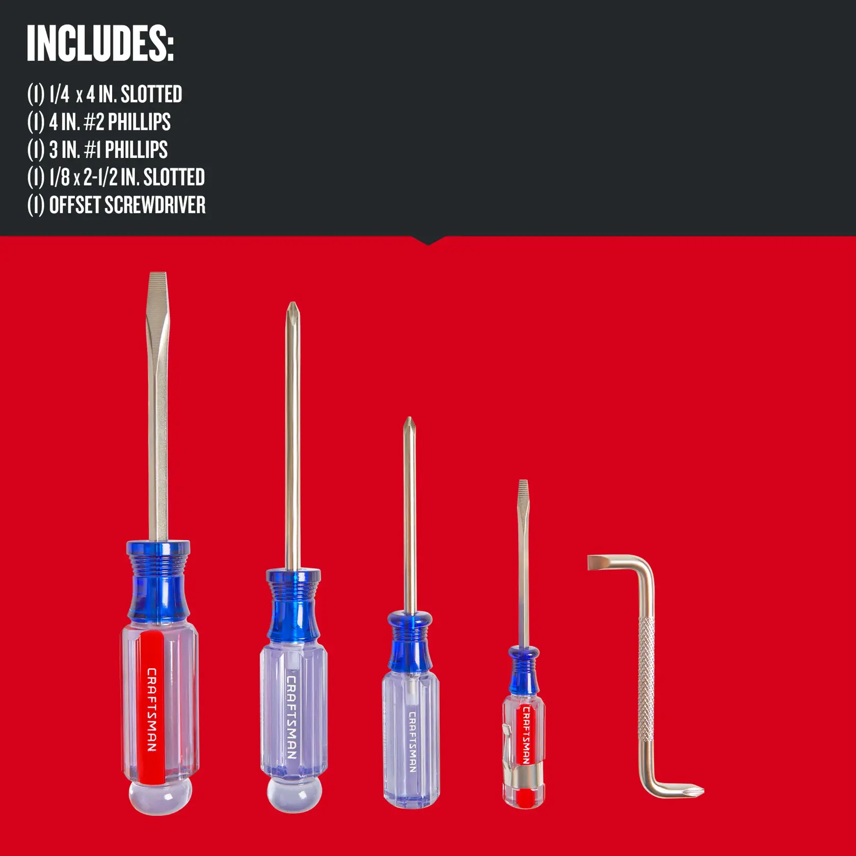 CRAFTSMAN 5-Piece Assorted Acetate Screwdriver Set