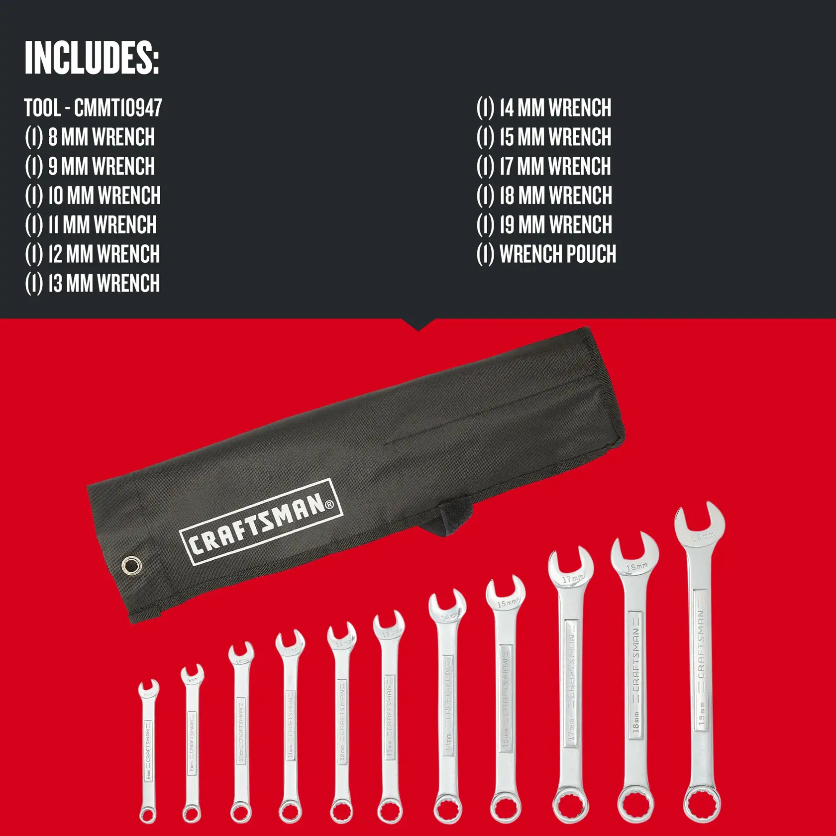 CRAFTSMAN Metric Combination Wrench Set (11-Piece)