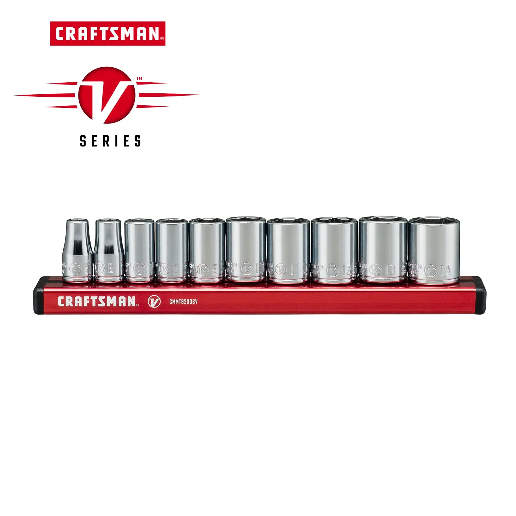 CRAFTSMAN V-Series™ 1/4-Inch Drive 6-Point Metric Shallow Socket Set ...