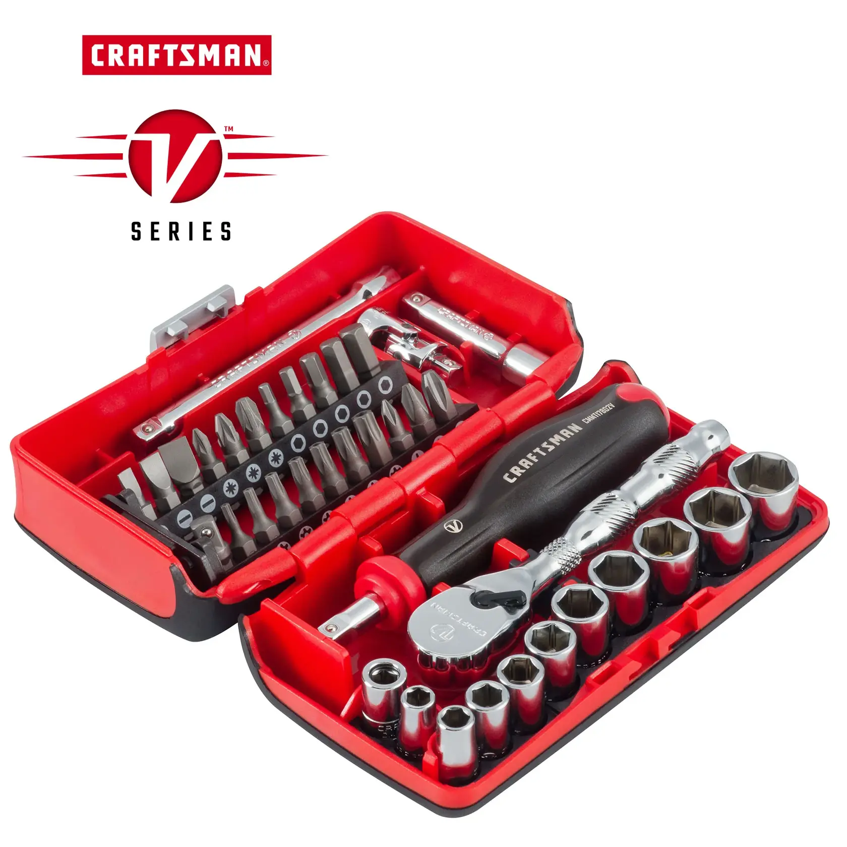 CRAFTSMAN V-Series™ 1/4-Inch Drive 6-Point Metric Compact Tool Set (38 ...