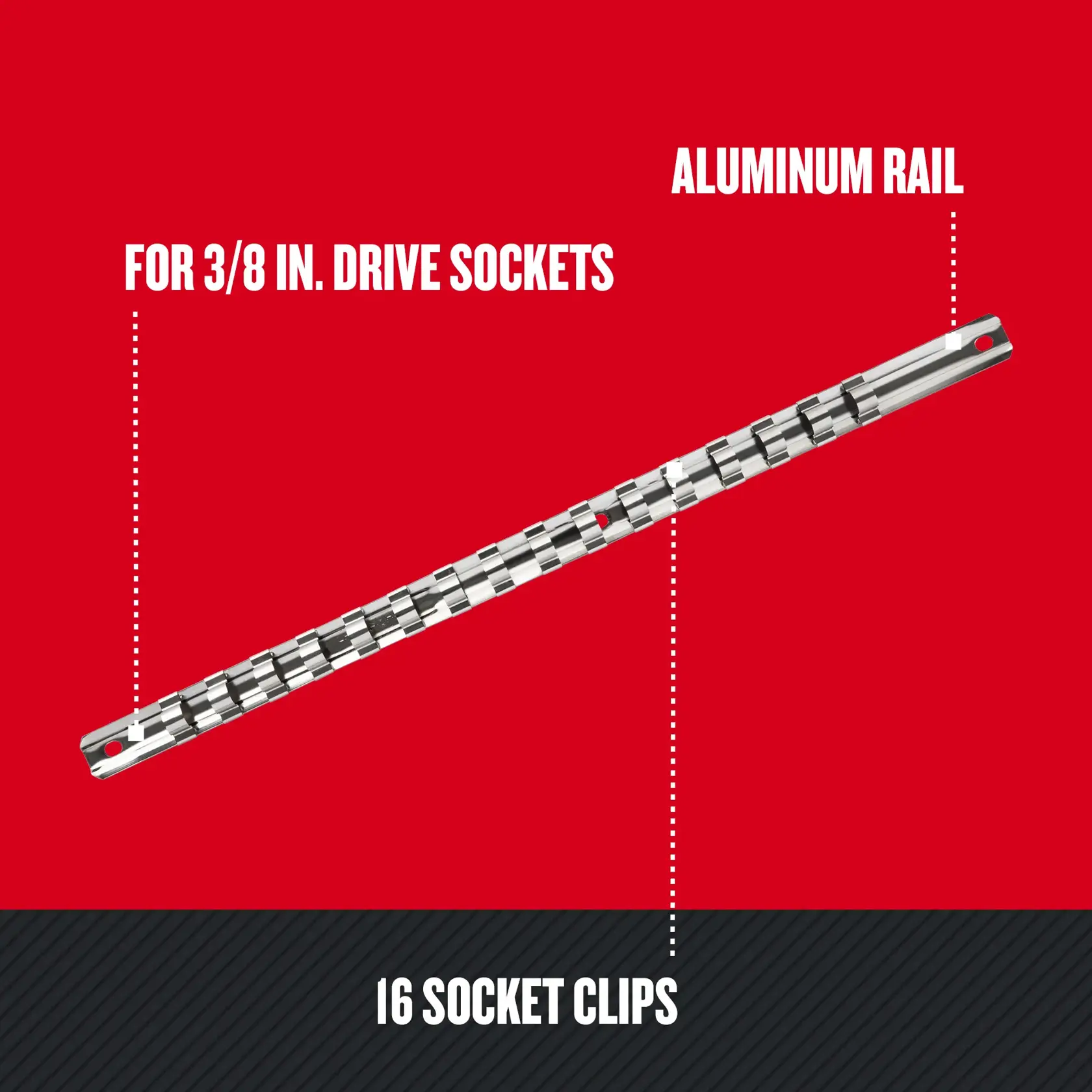 CRAFTSMAN 3/8-Inch Drive Aluminum Socket Rail
