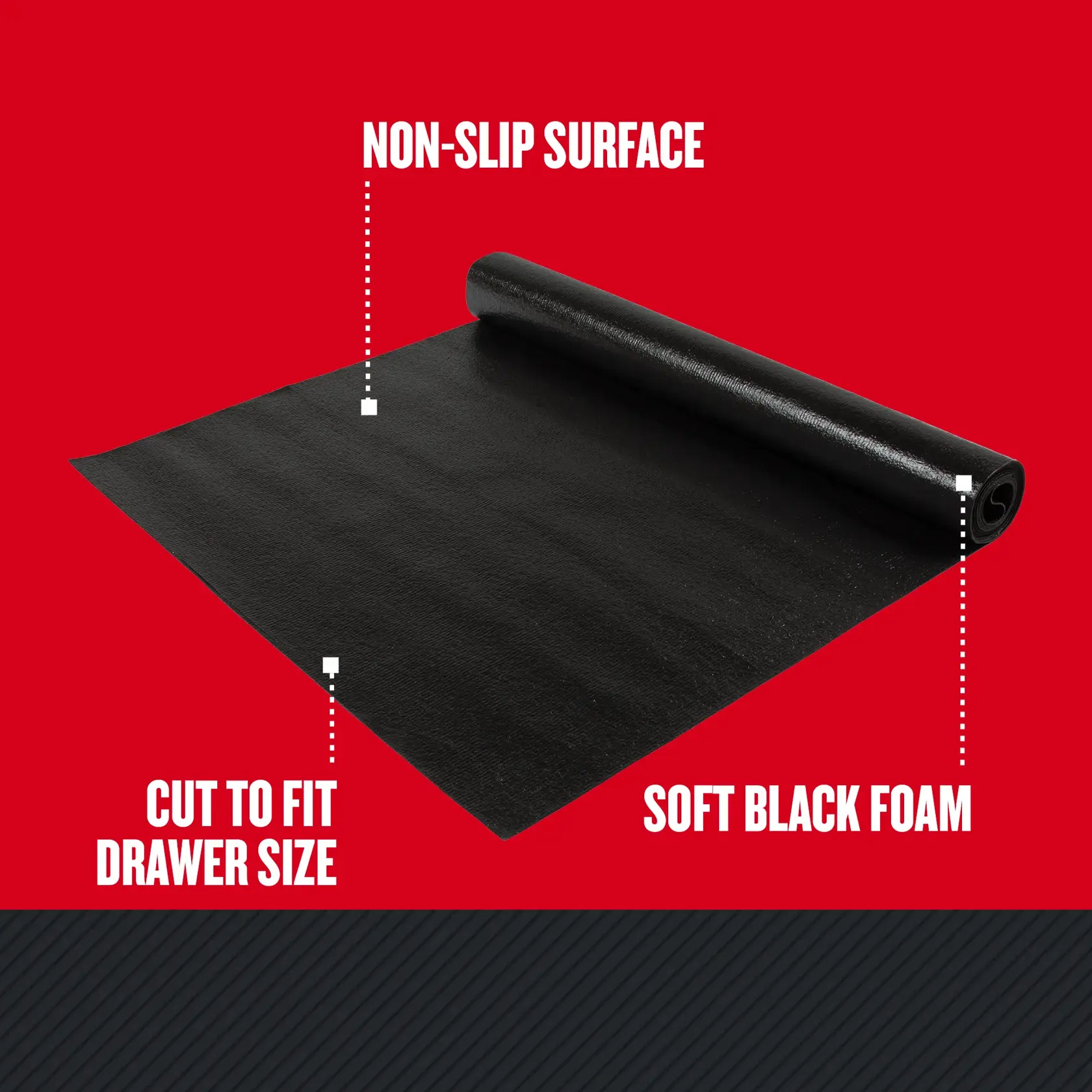 CRAFTSMAN Non-Slip Foam Drawer Liner Roll (Black)