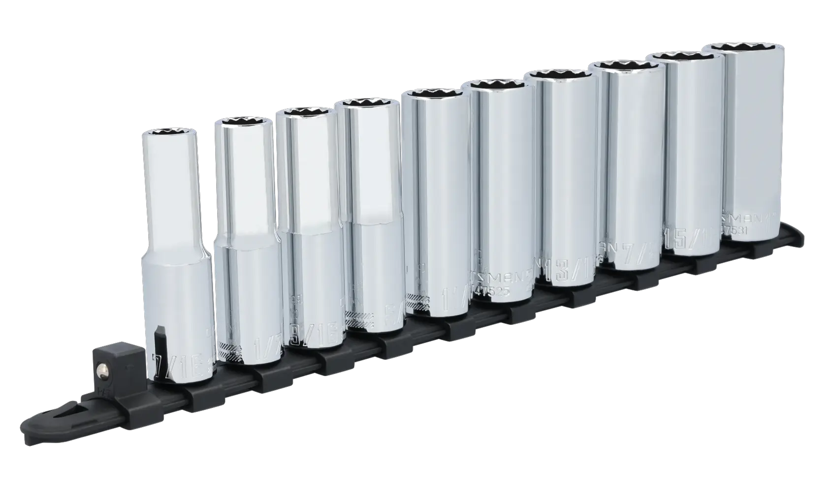 CRAFTSMAN 1/2-Inch Drive 12-Point Standard (SAE) Deep Socket Set (11-Piece)