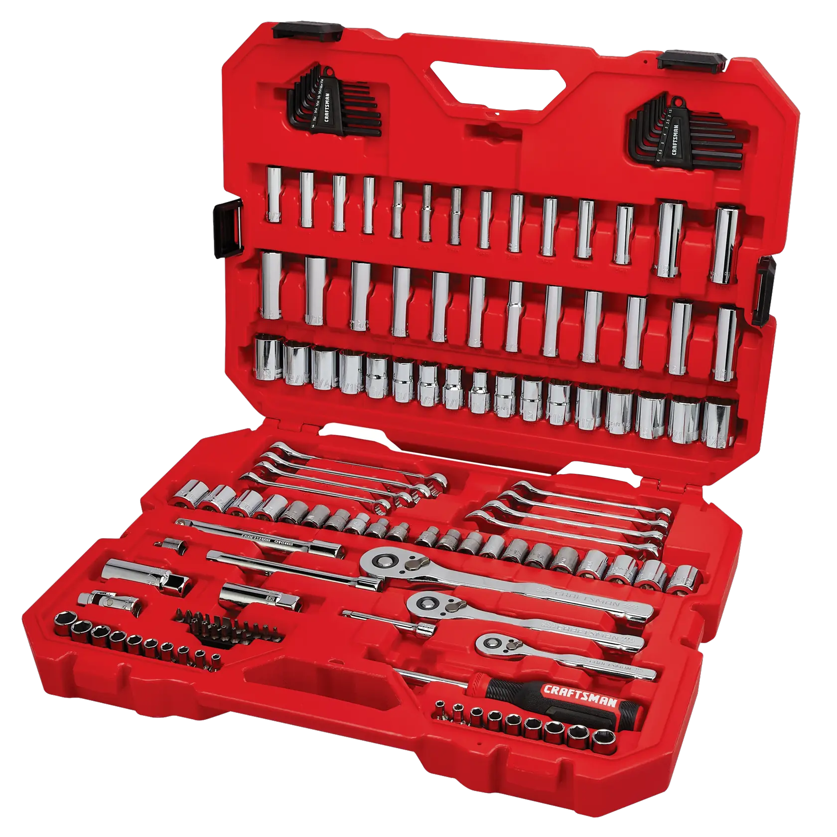 CRAFTSMAN Standard (SAE) and Metric Mechanics Tool Set with Case (135 ...