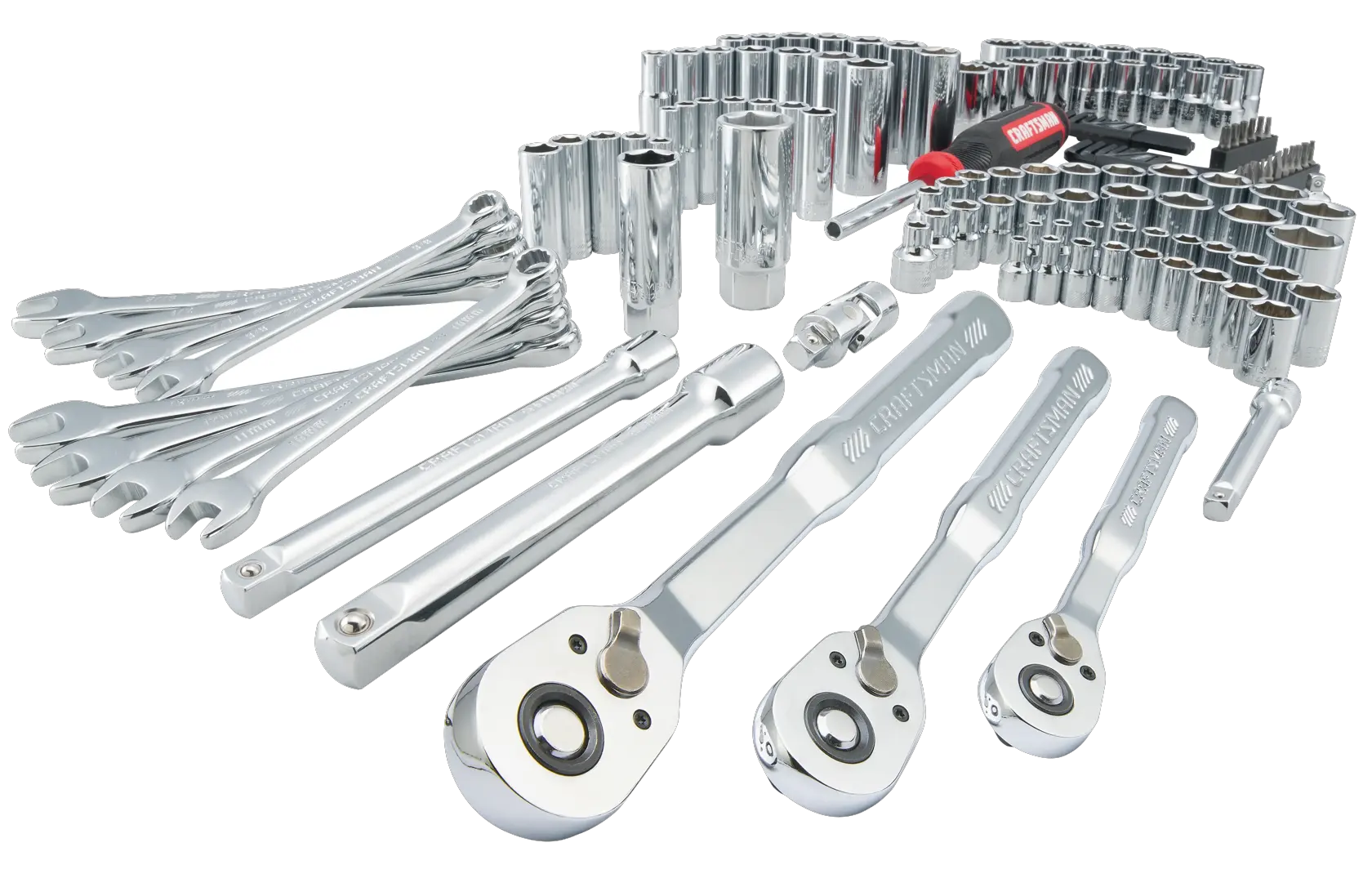 CRAFTSMAN Standard (SAE) and Metric Mechanics Tool Set with Case (135 ...