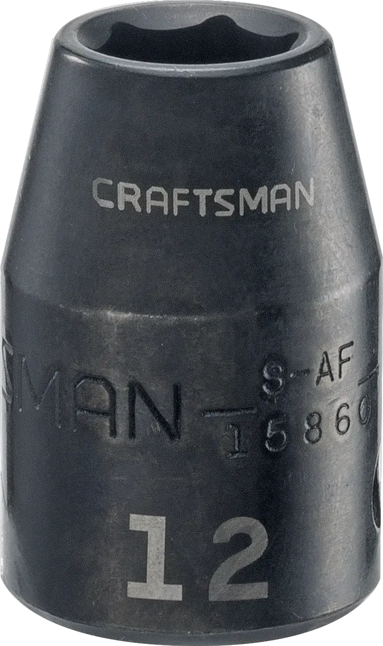 CRAFTSMAN 1/2-Inch Drive 12mm 6-Point Metric Shallow Impact Socket