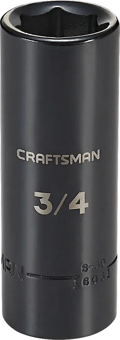 CRAFTSMAN 1/2-Inch Drive 3/4-Inch 6-Point Standard (SAE) Deep Impact Socket