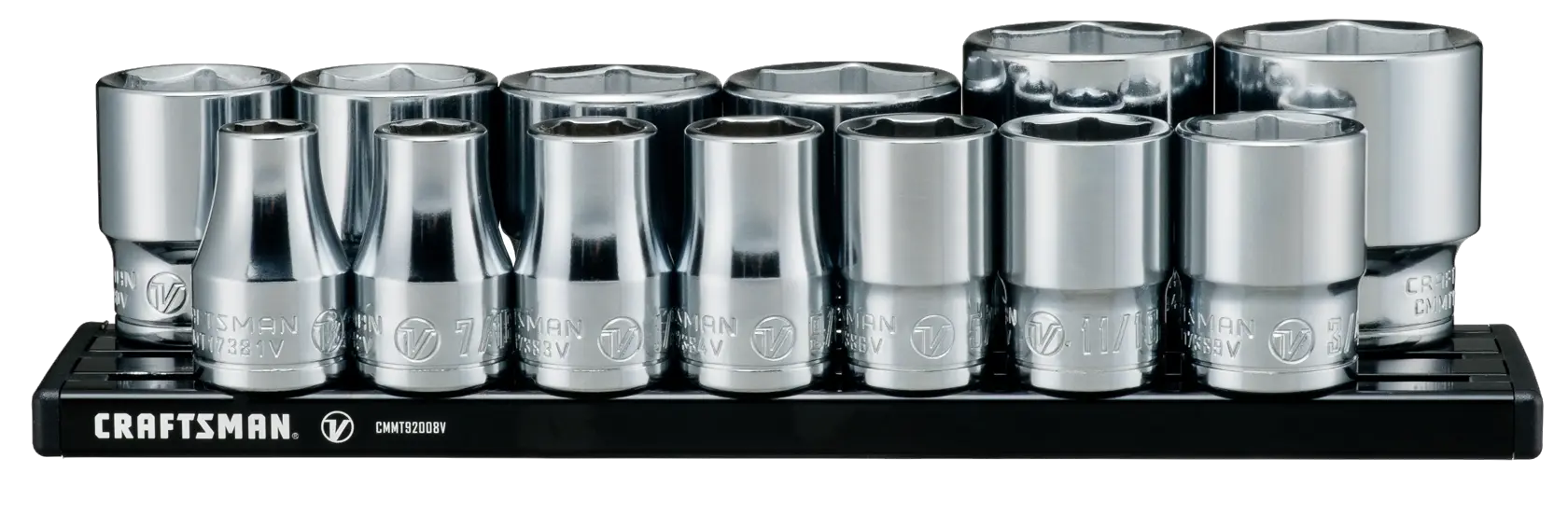 CRAFTSMAN V-Series™ 1/2-Inch Drive 6-Point Standard (SAE) Socket Set ...