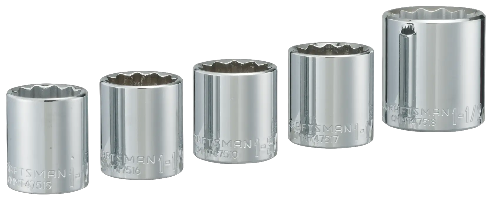 CRAFTSMAN 1/2-Inch Drive Standard (SAE) Shallow Socket Set (5-Piece)