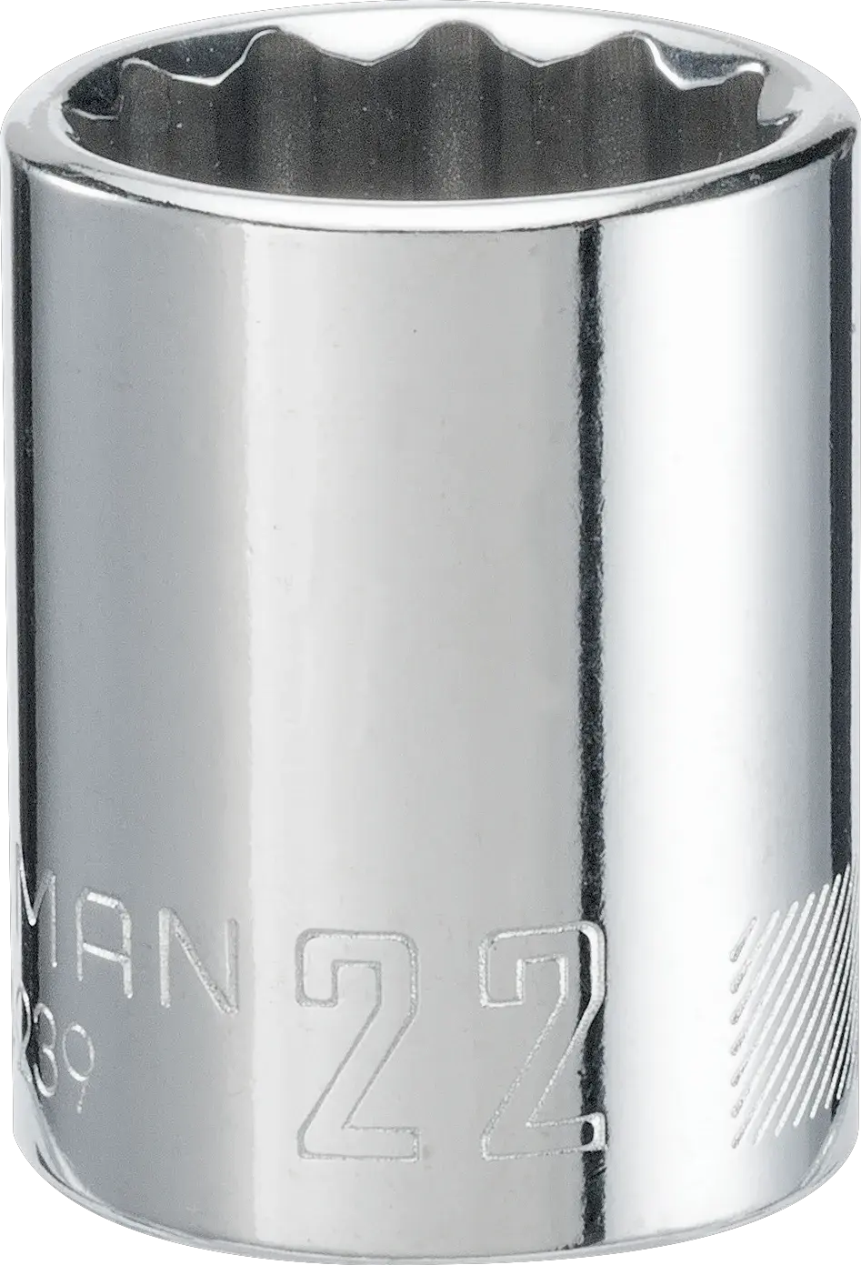 CRAFTSMAN 1/2-Inch Drive 22mm 12-Point Metric Shallow Socket