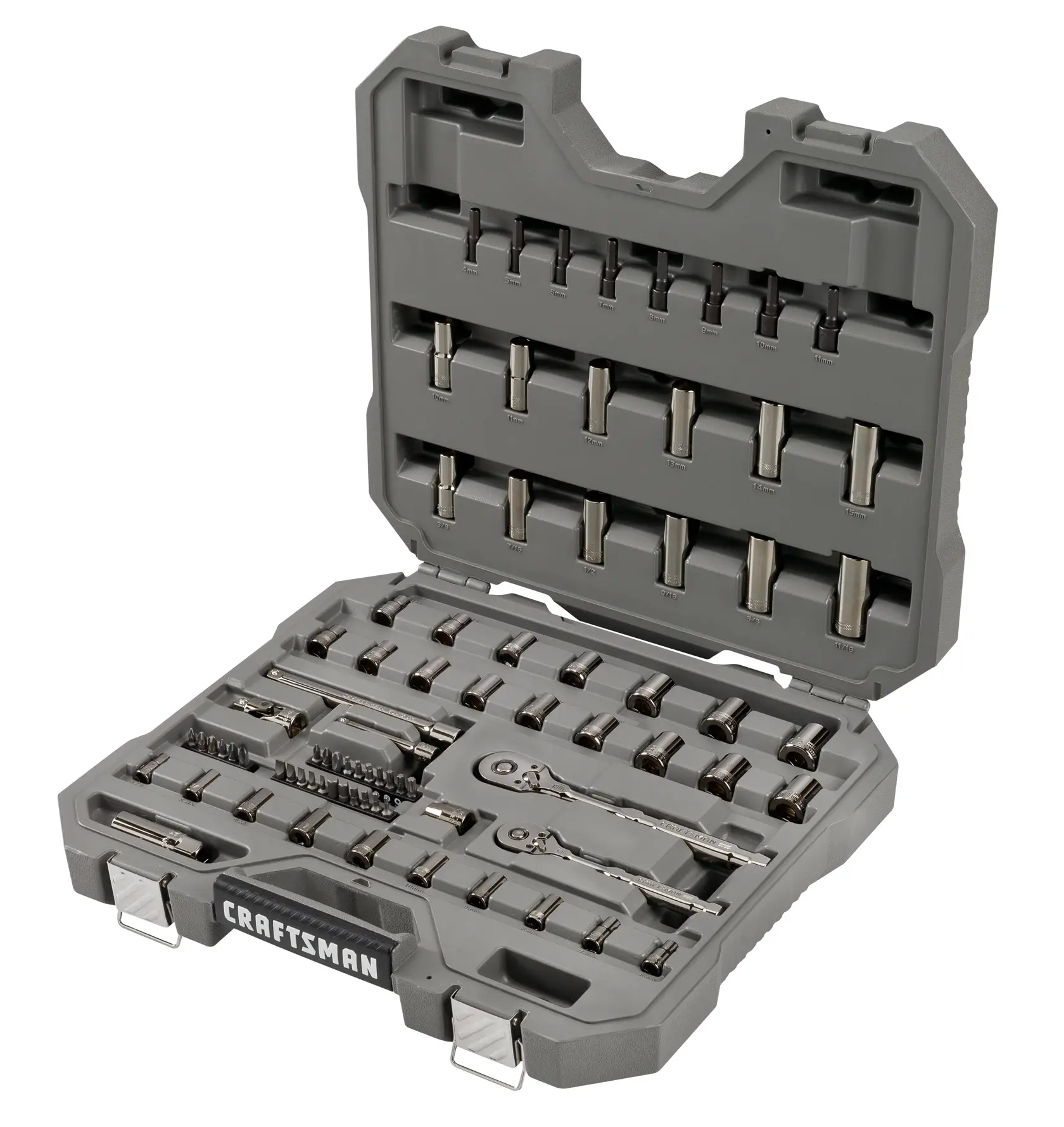 CRAFTSMAN OVERDRIVE™ Standard (SAE) and Metric Mechanics Tool Set with ...