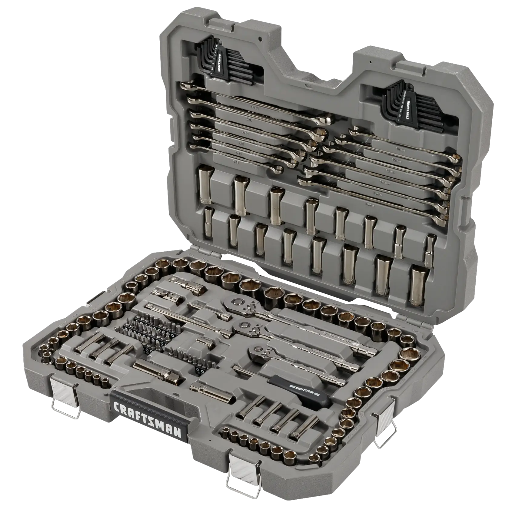 CRAFTSMAN OVERDRIVE™ Standard (SAE) and Metric Mechanics Tool Set with Case (154-Piece)
