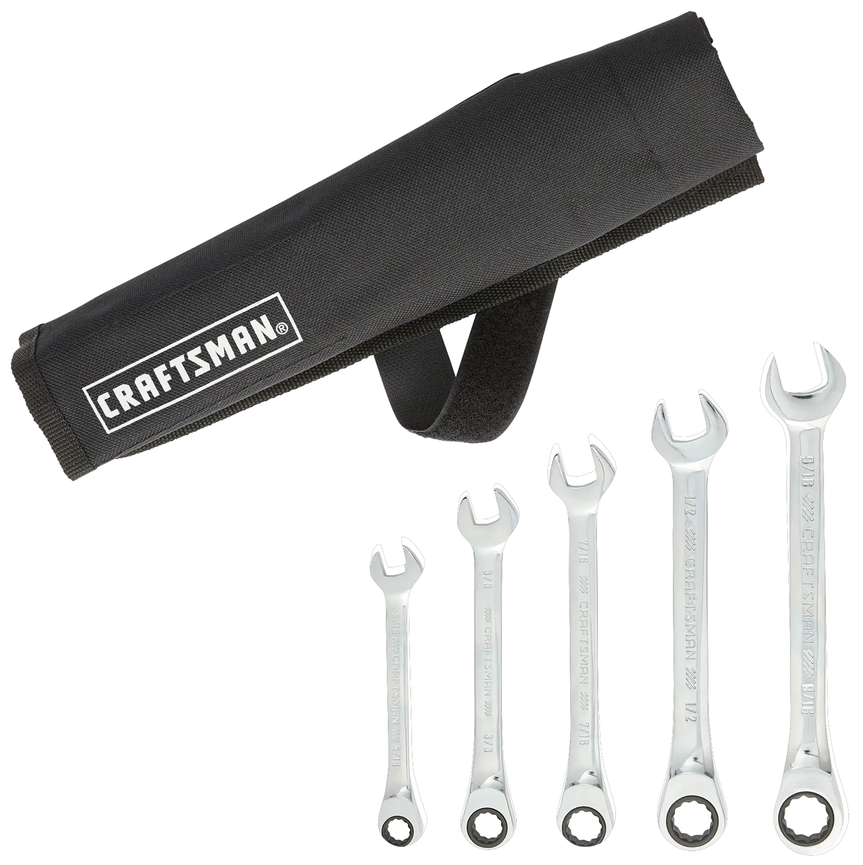 CRAFTSMAN Standard (SAE) Ratcheting Wrench Set (5-Piece)