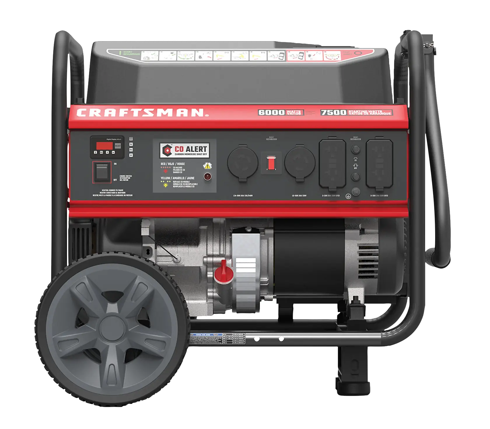 CRAFTSMAN Craftsman Gas Portable Generator 7500/6000W Recoil Start 120 ...