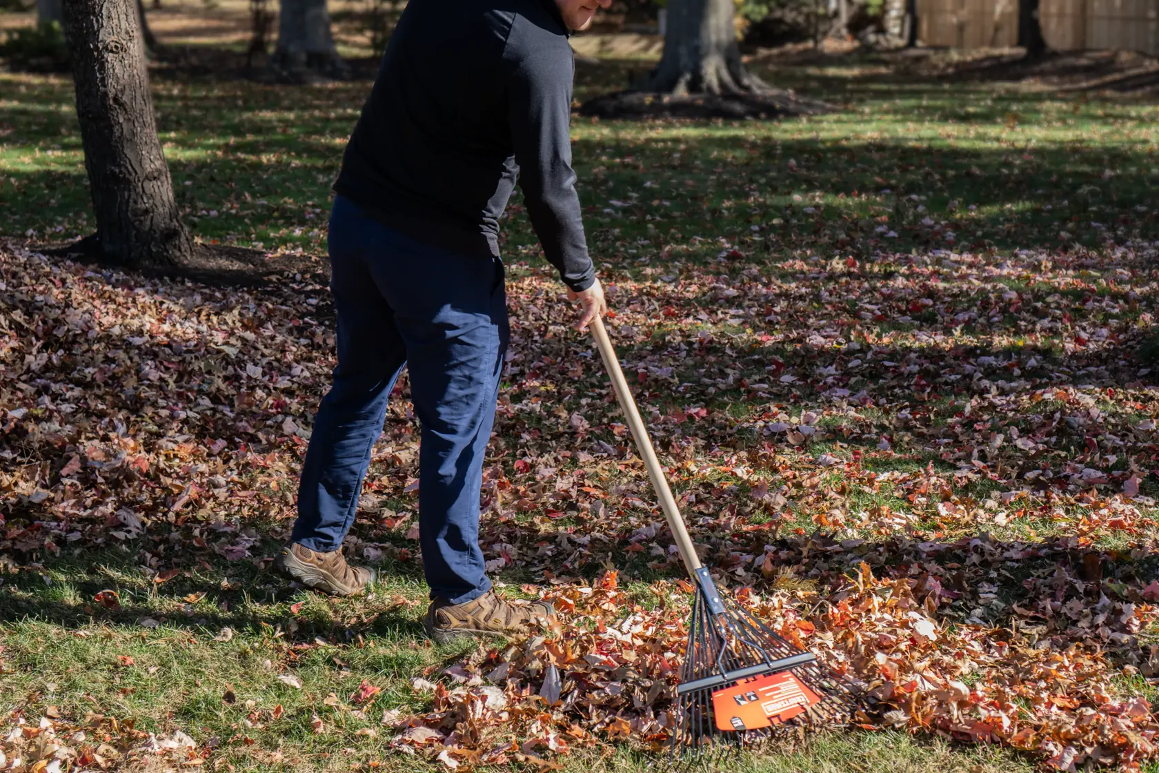 CRAFTSMAN 24-Inch Steel Leaf and Lawn Rake with Wood Handle