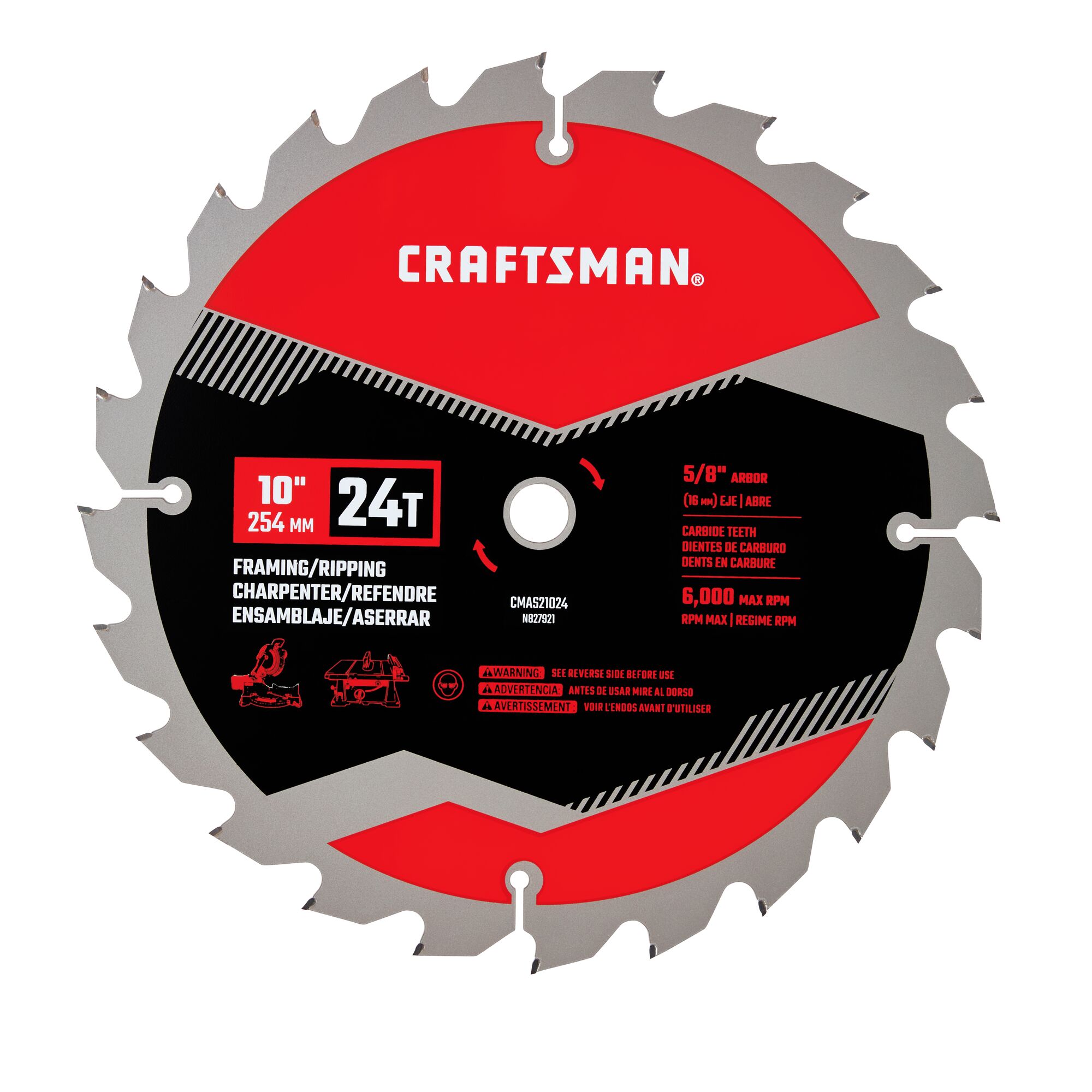 CRAFTSMAN 10-Inch 24 Tooth Miter/Table Saw Blade