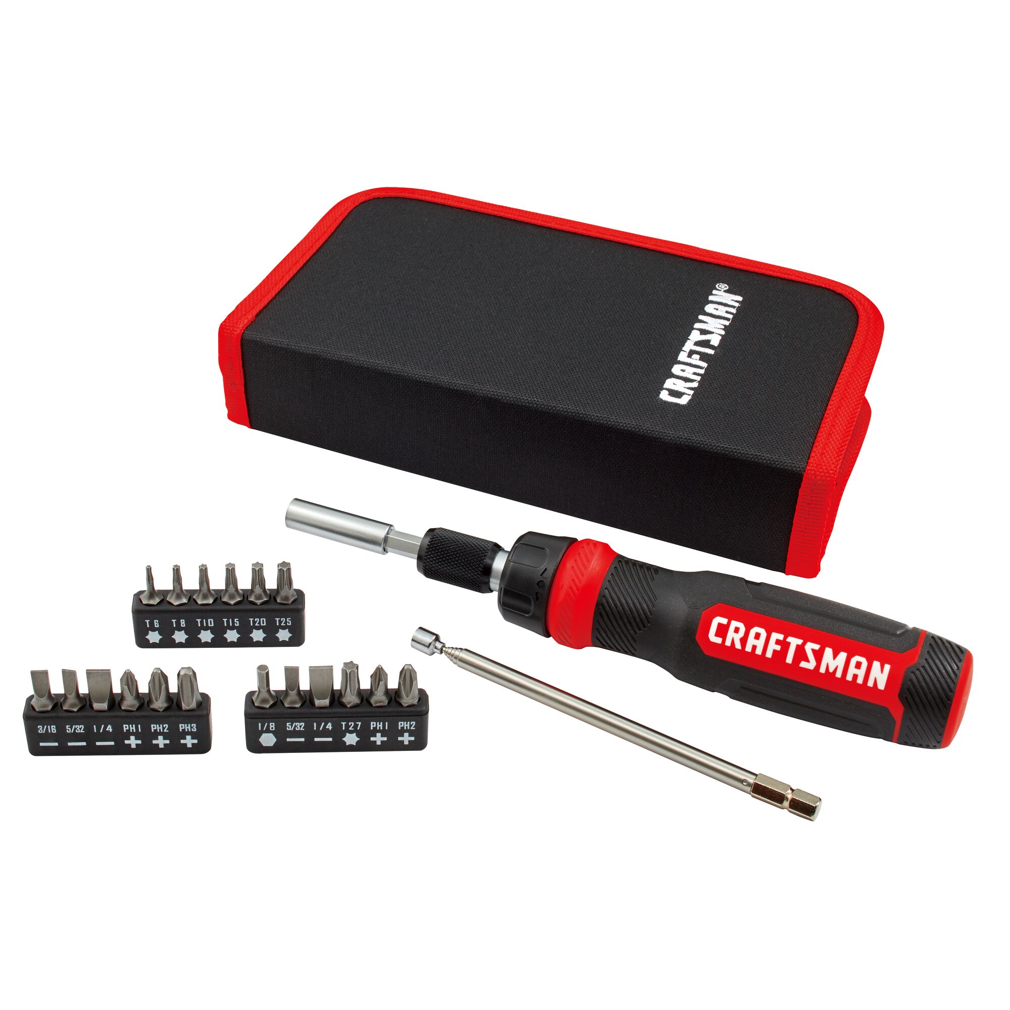 CRAFTSMAN 26-Piece 6-Inch Multi-Bit Ratcheting Screwdriver Set