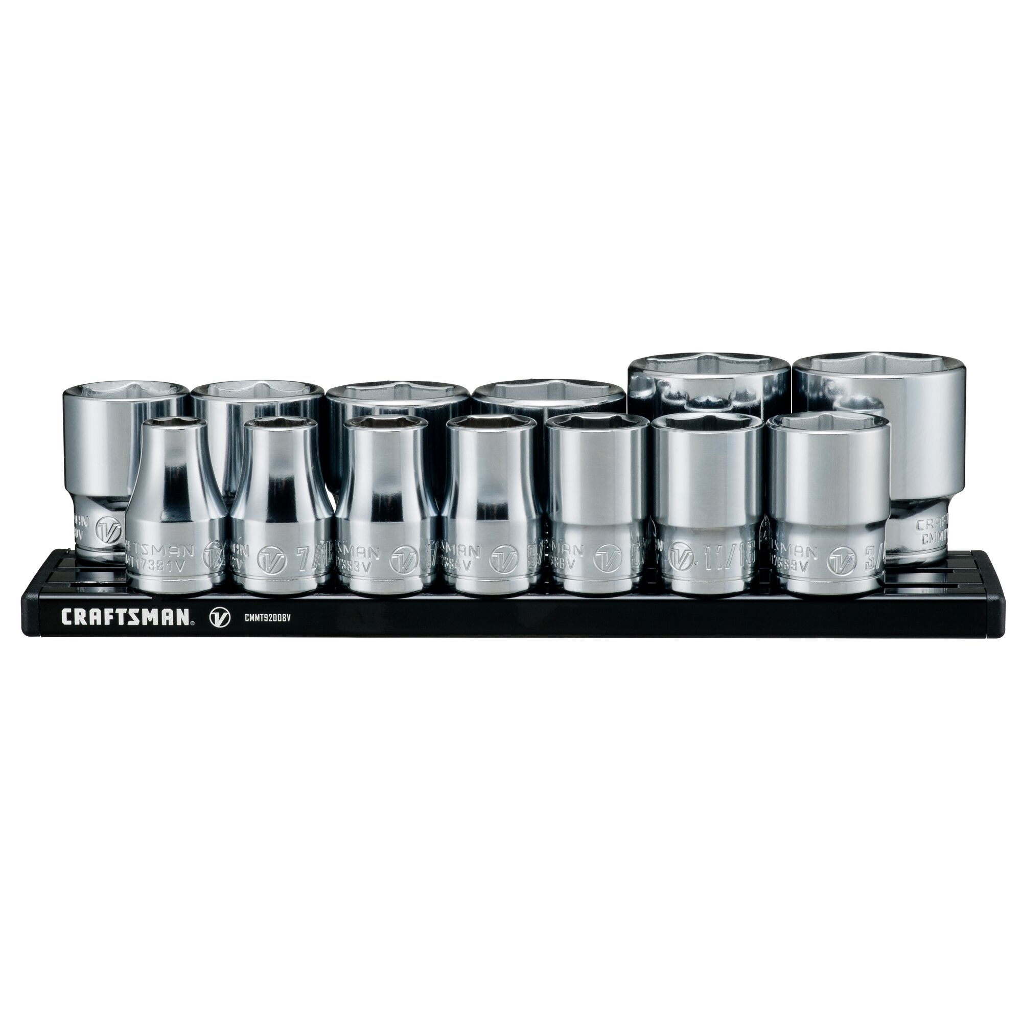 CRAFTSMAN V-Series™ 1/2-Inch Drive 6-Point Standard (SAE) Socket Set ...