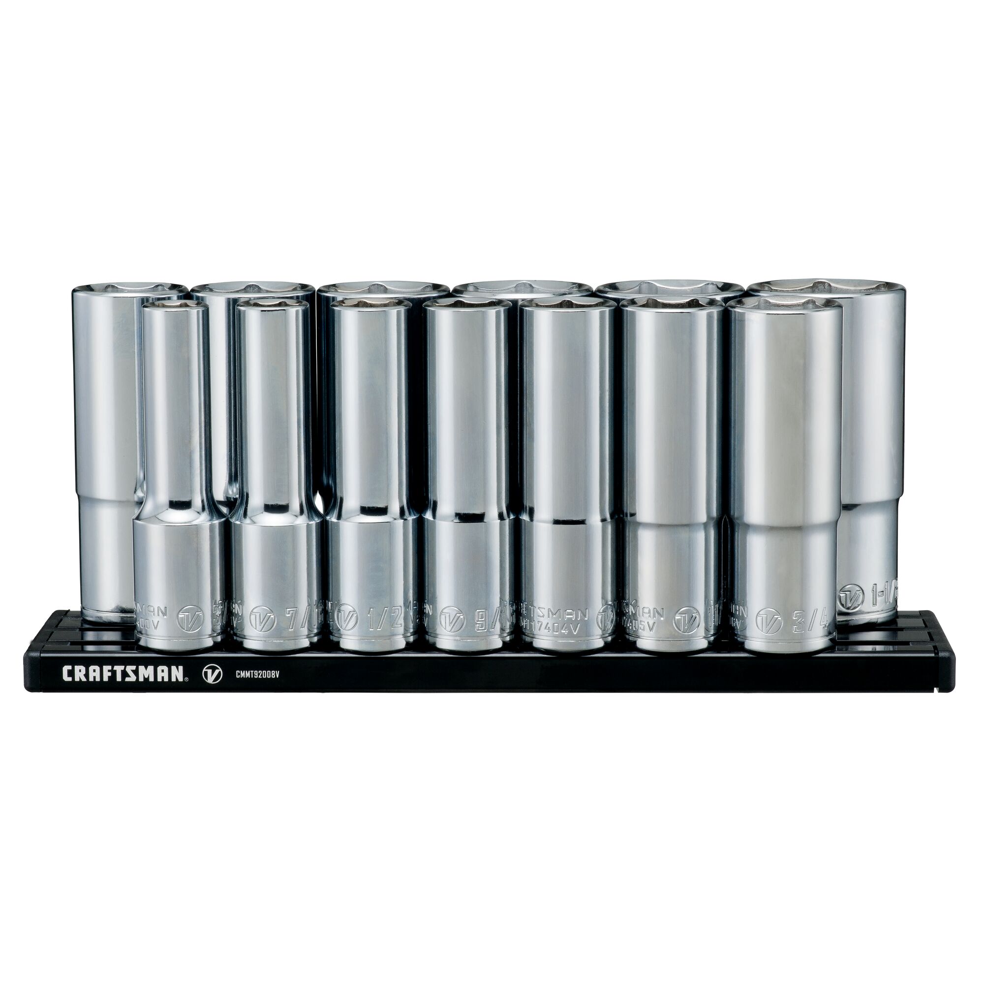 CRAFTSMAN V-Series™ 1/2-Inch Drive 6-Point Standard (SAE) Deep Socket ...