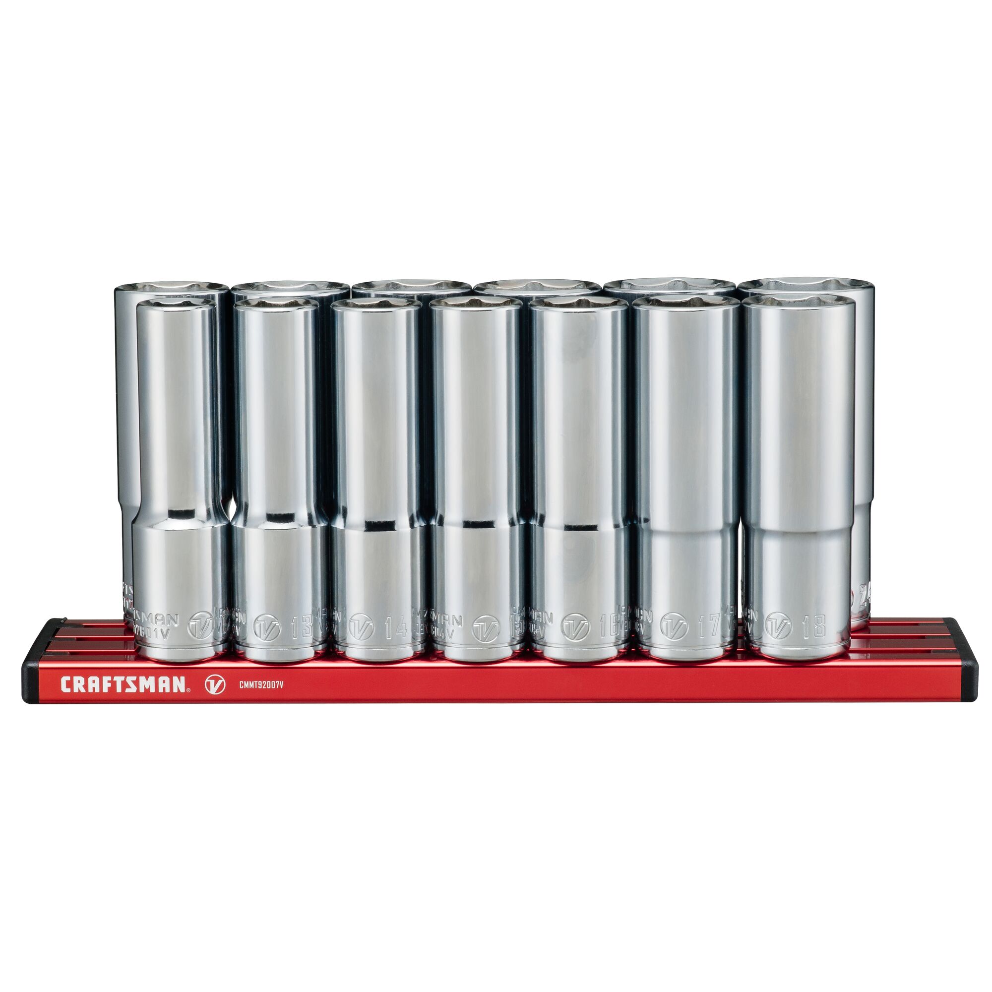 CRAFTSMAN V-Series™ 1/2-Inch Drive 6-Point Metric Deep Socket Set (13 ...