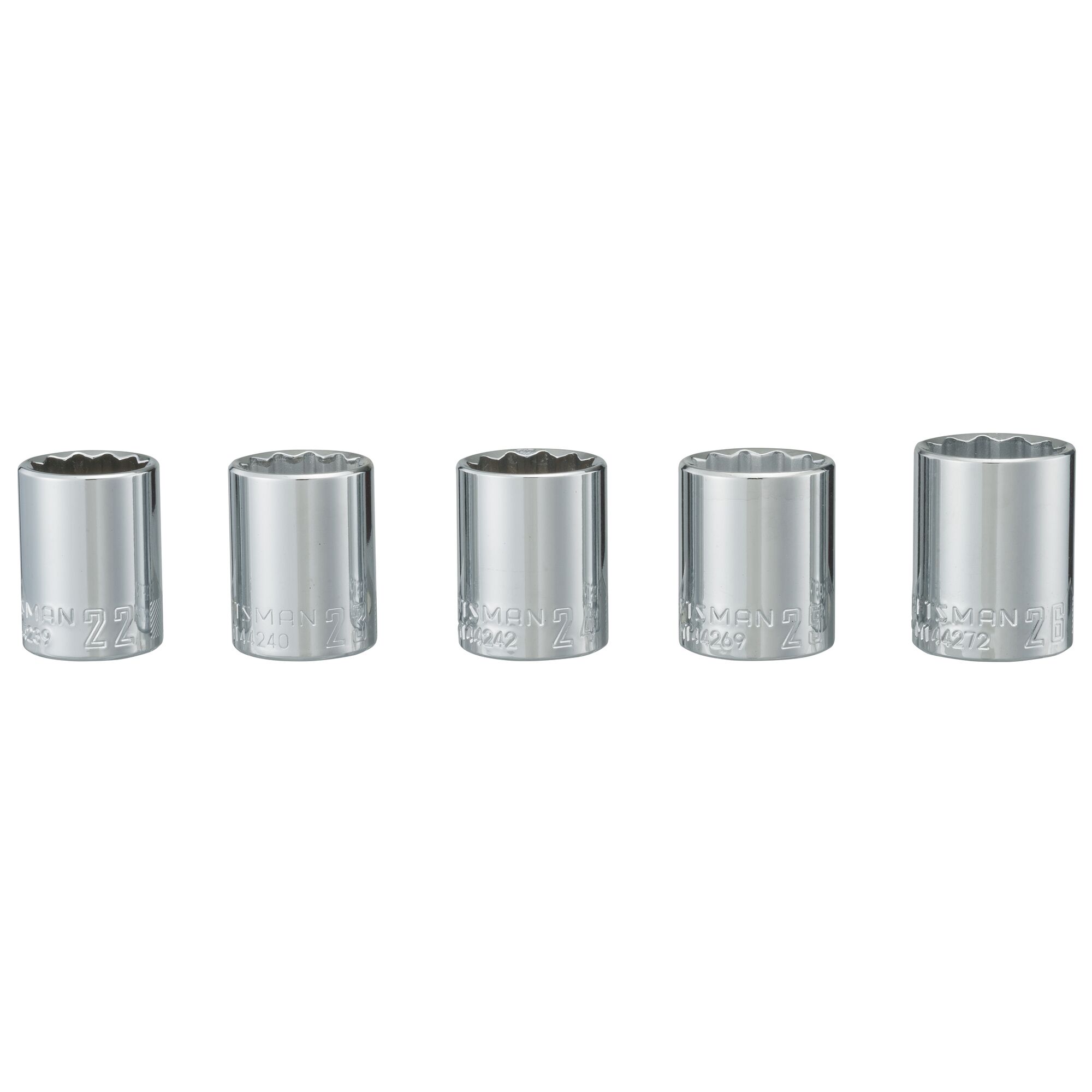 CRAFTSMAN 1/2-Inch Drive 12-Point Metric Shallow Socket Set (5-Piece)