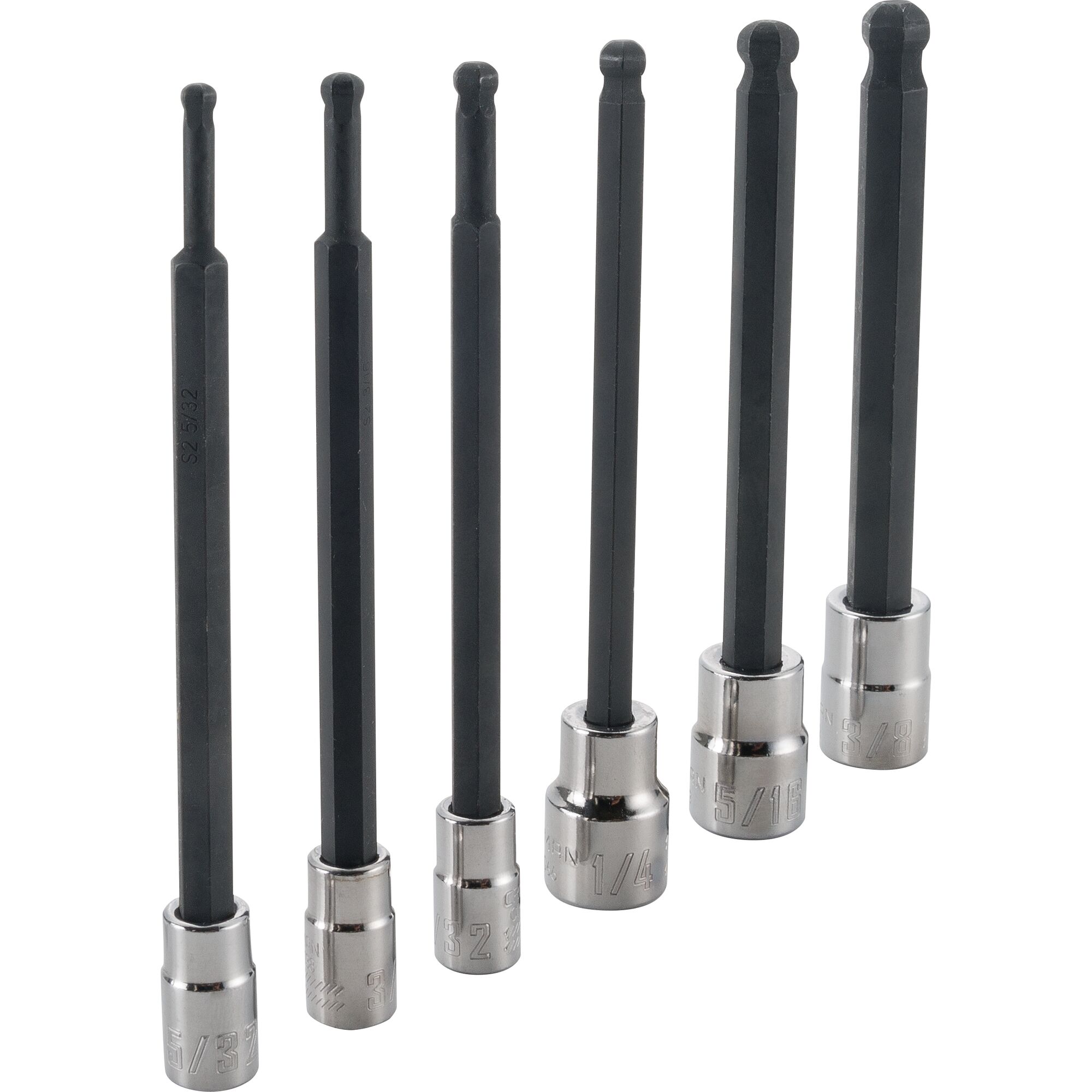 CRAFTSMAN 1/4-Inch and 3/8-Inch Drive Standard (SAE) Ball End Hex Bit ...