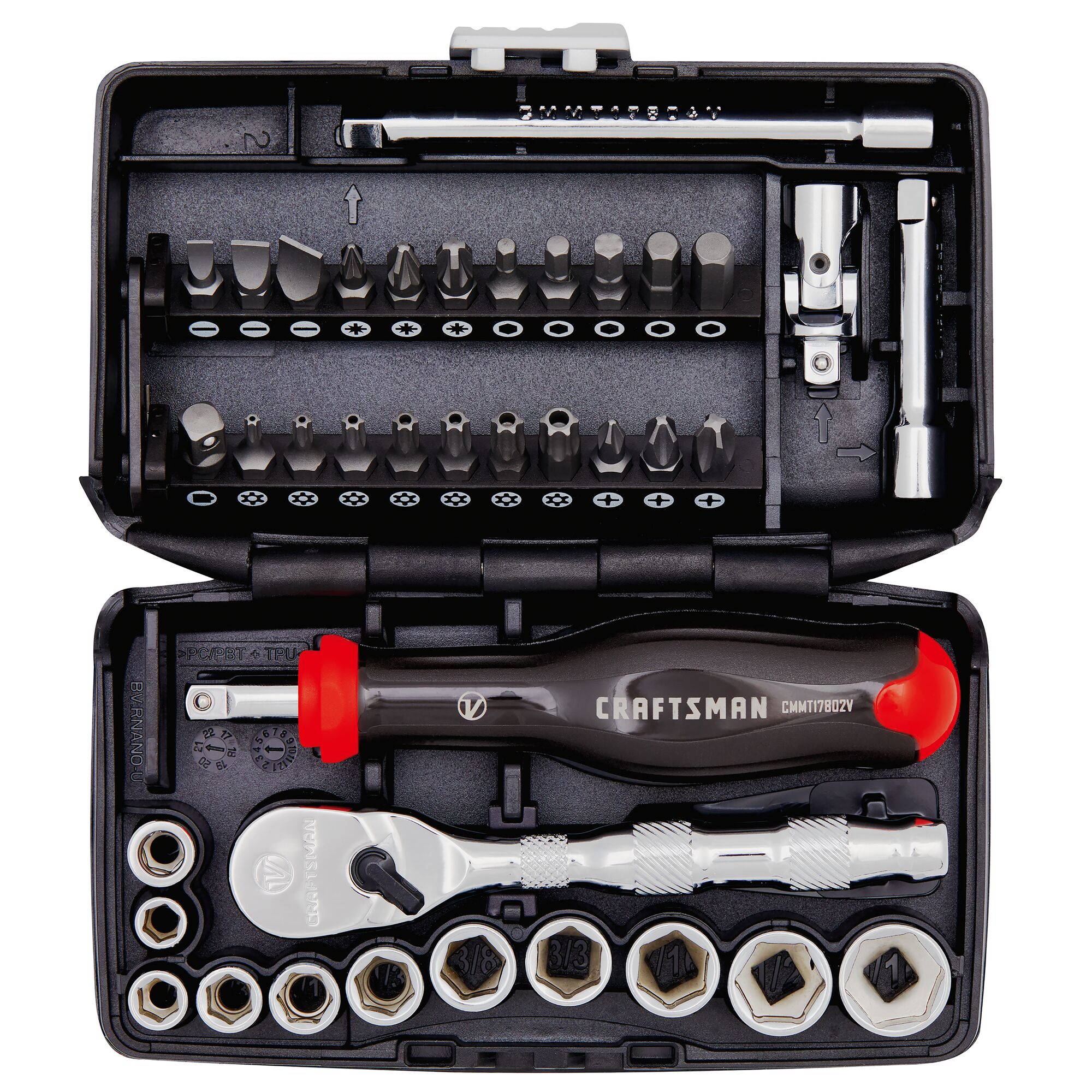 CRAFTSMAN V-Series™ 1/4-Inch Drive 6-Point Standard (SAE) Tool Set with ...