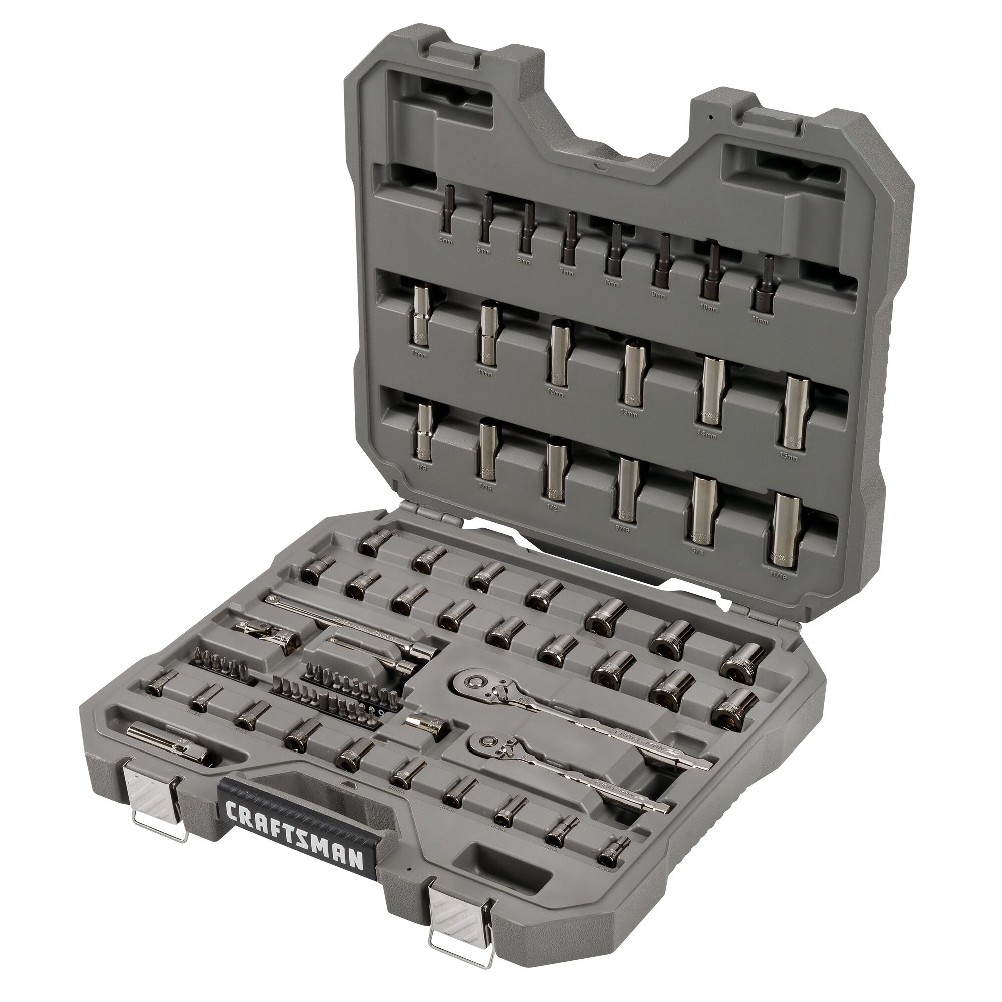 CRAFTSMAN OVERDRIVE™ Standard (SAE) and Metric Mechanics Tool Set with ...