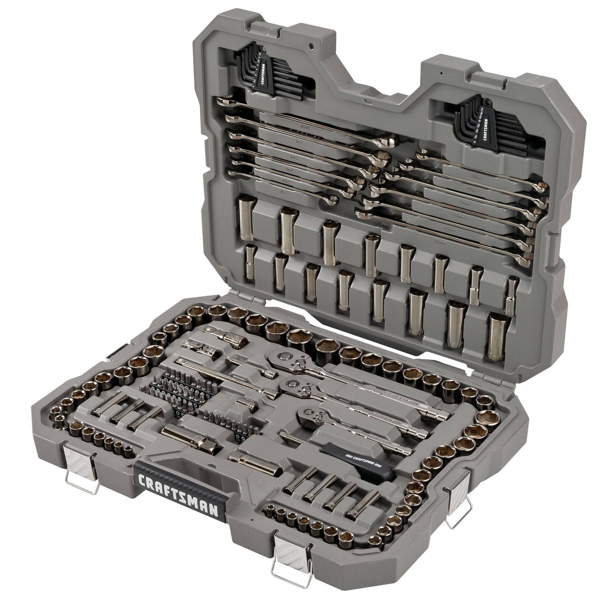 CRAFTSMAN OVERDRIVE™ Standard (SAE) and Metric Mechanics Tool Set with ...