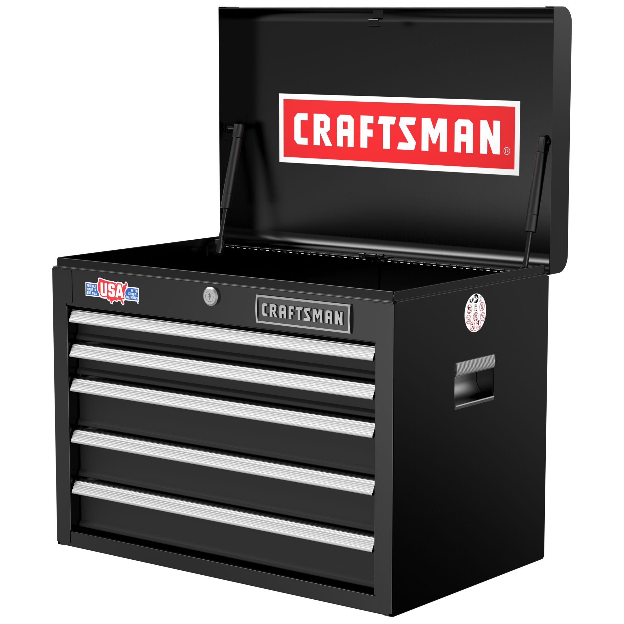 CRAFTSMAN S2000 Series 25 Inch Wide 5 Drawer Tool Chest Black 