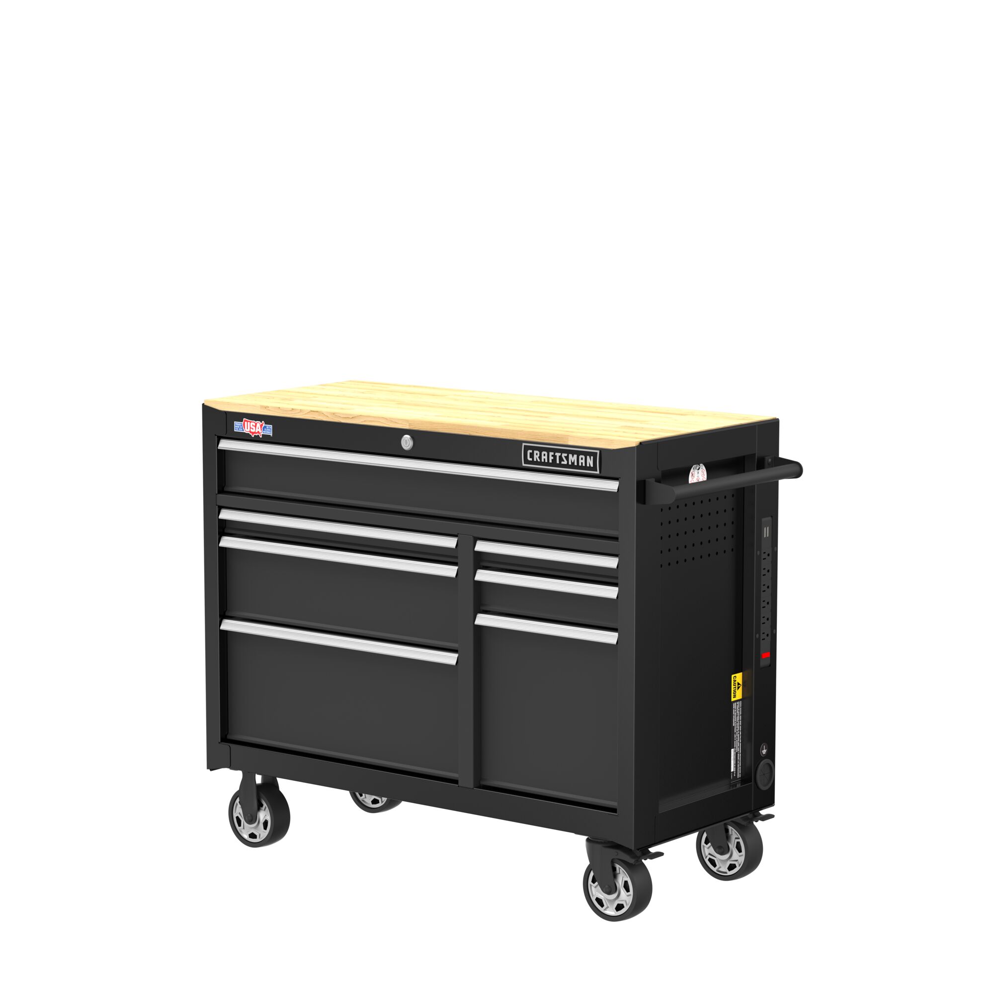 CRAFTSMAN S2000 Series 41-Inch 6-Drawer Mobile Workstation (Black)