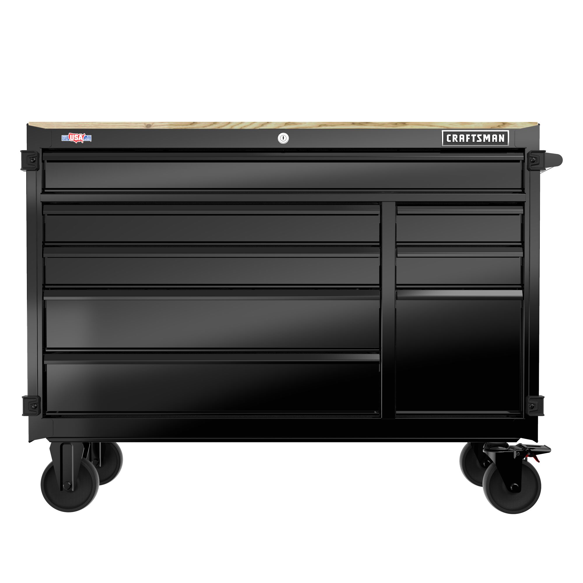 CRAFTSMAN Premium S2000 Series 52-Inch 8-Drawer Mobile Workstation (Black)